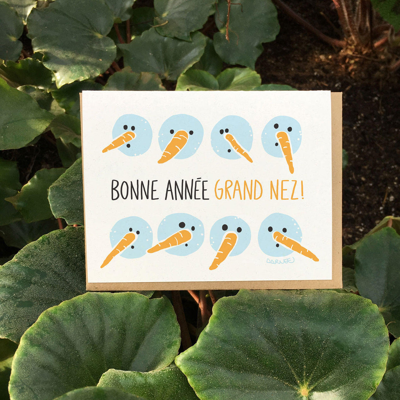 Carte de souhaits - Bonne année grand nez! – Jupon Pressé